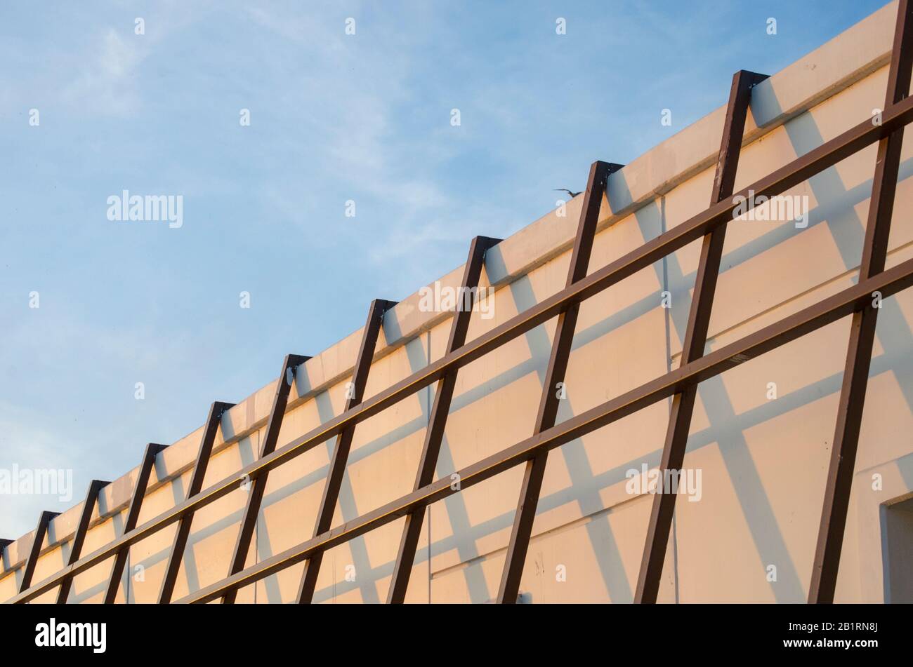 Big Ladder on The Wall Stock Photo - Alamy