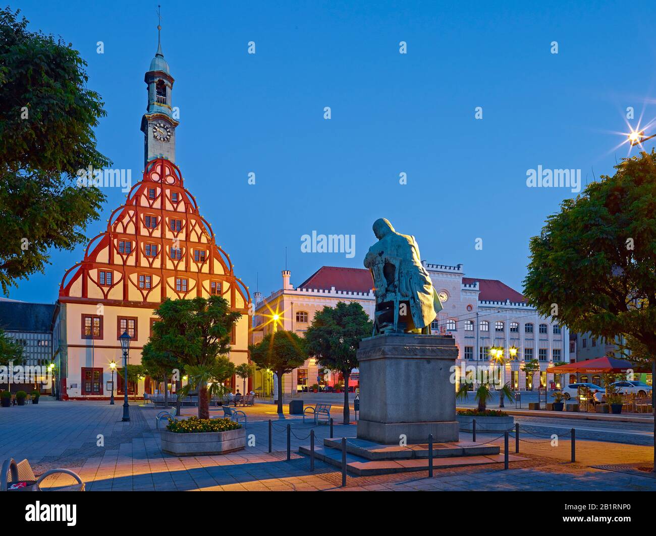 Schuman monument and town hall in zwickau hi-res stock photography and ...