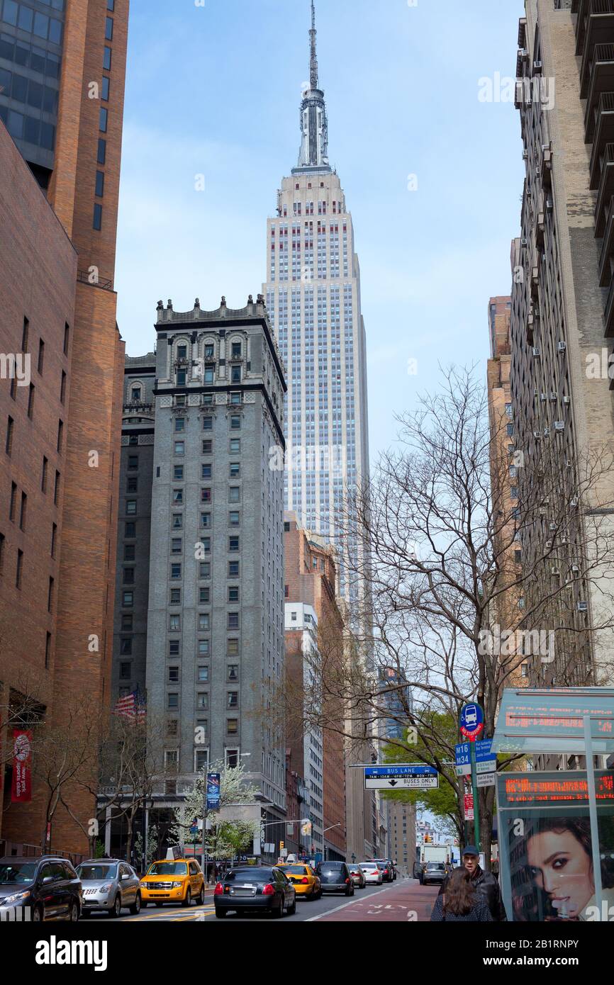 New York City, NY, United States - View of the Empire State Building ...