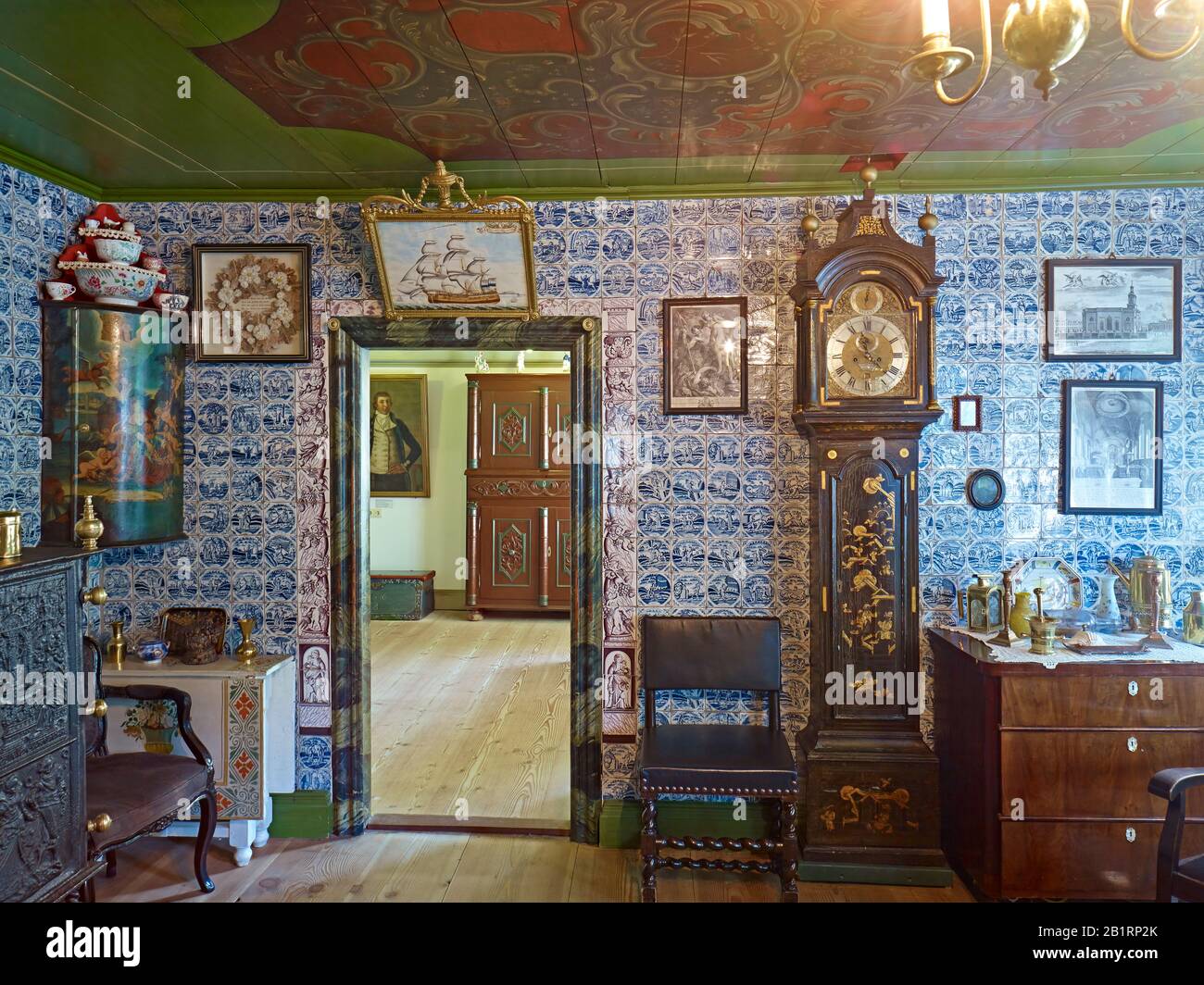 Good room of the Frisians in the Königspesel, Hanswarft on Hallig Hooge ...