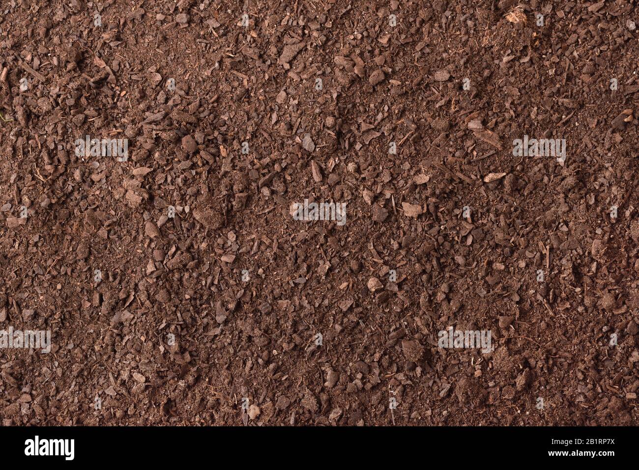 Soil texture detail for gardening. Top view. Horizontal compositon ...