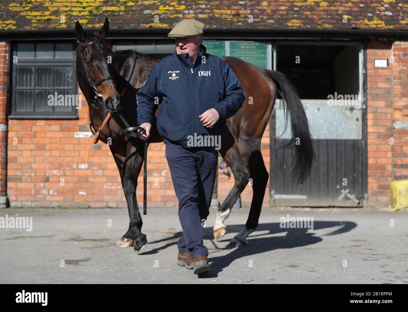 Frodon is paraded around the yard by trainer Paul Nicholls during the ...