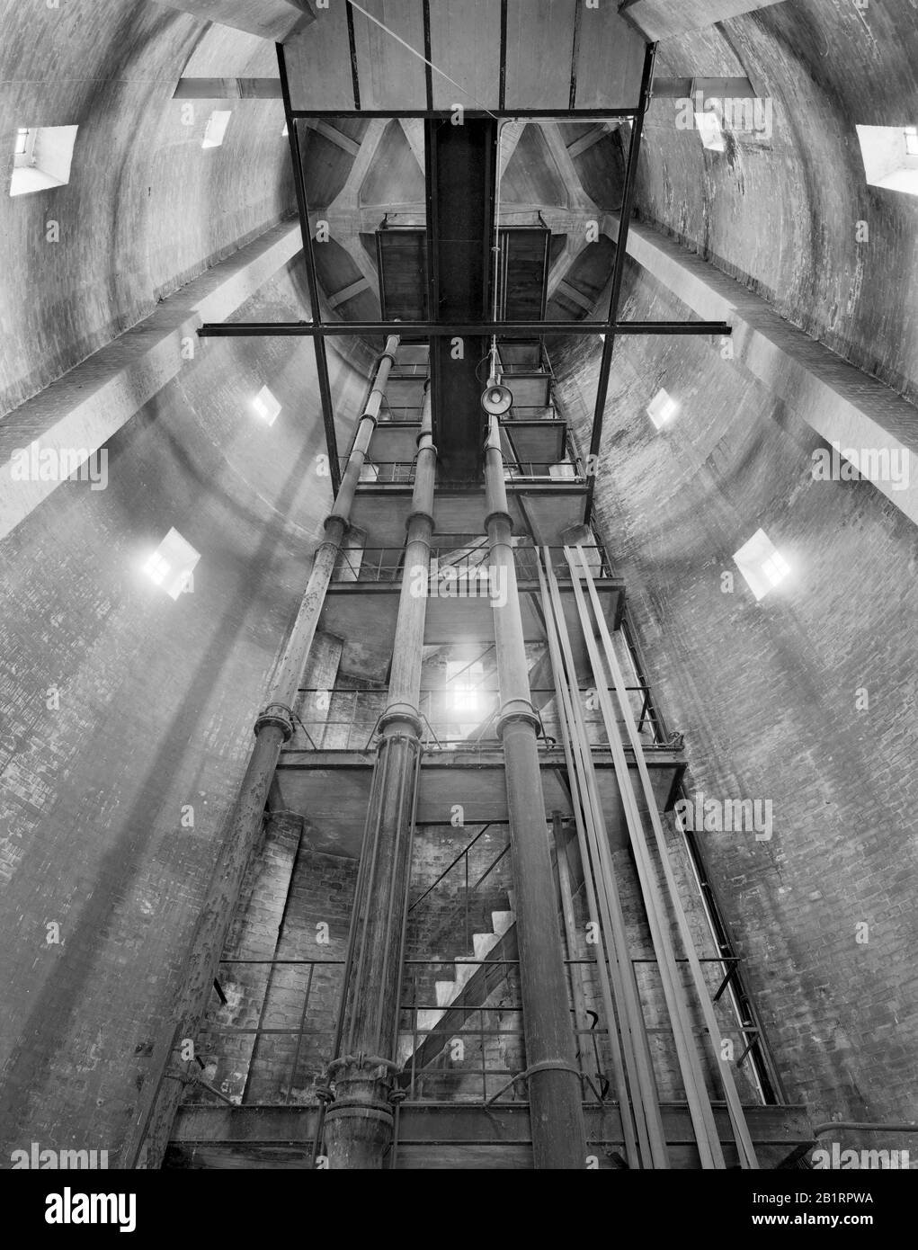 Inside water tower Black and White Stock Photos & Images - Alamy