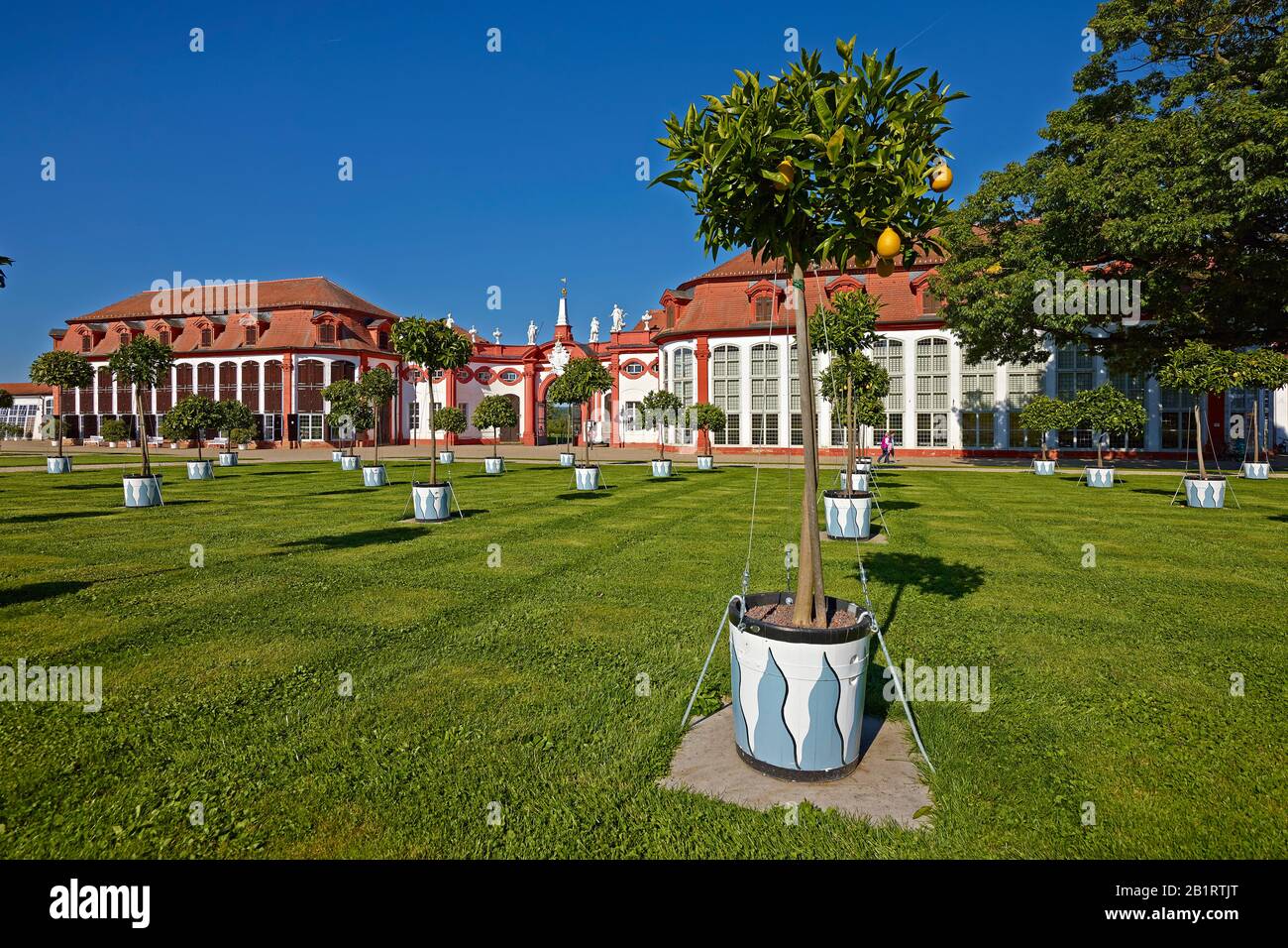 Orangery with the Memmelsdorfer Tor in the park of the Schloss Seehof ...