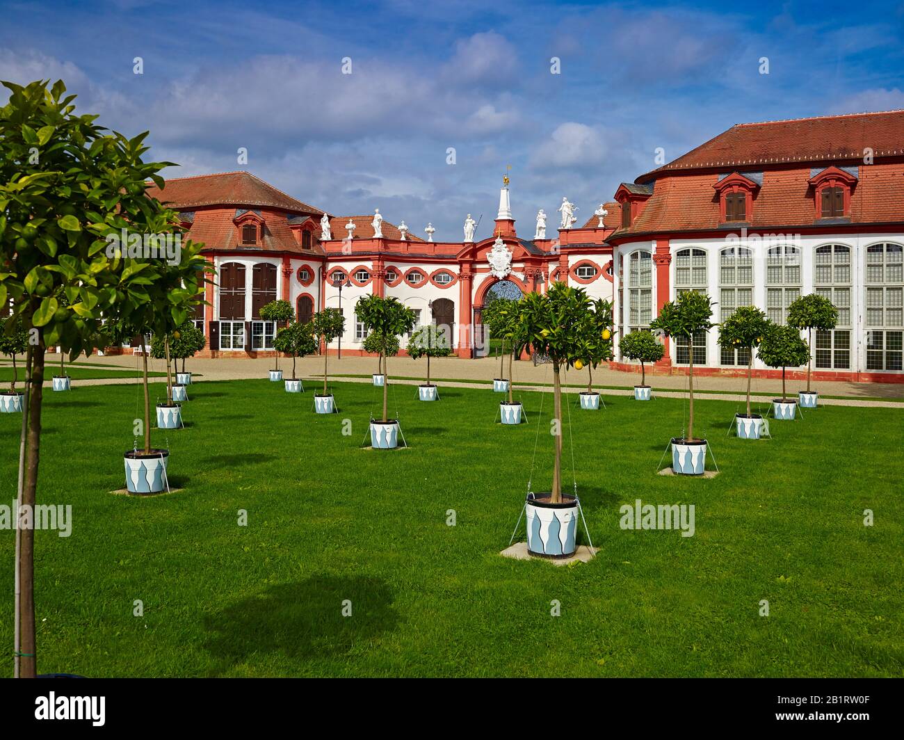 Orangery with the Memmelsdorfer Tor in the park of the Schloss Seehof ...