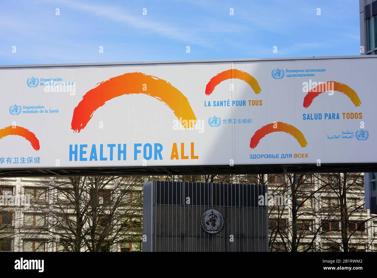 GENEVA, SWITZERLAND -5 APR 2019- Exterior view of the building of the ...