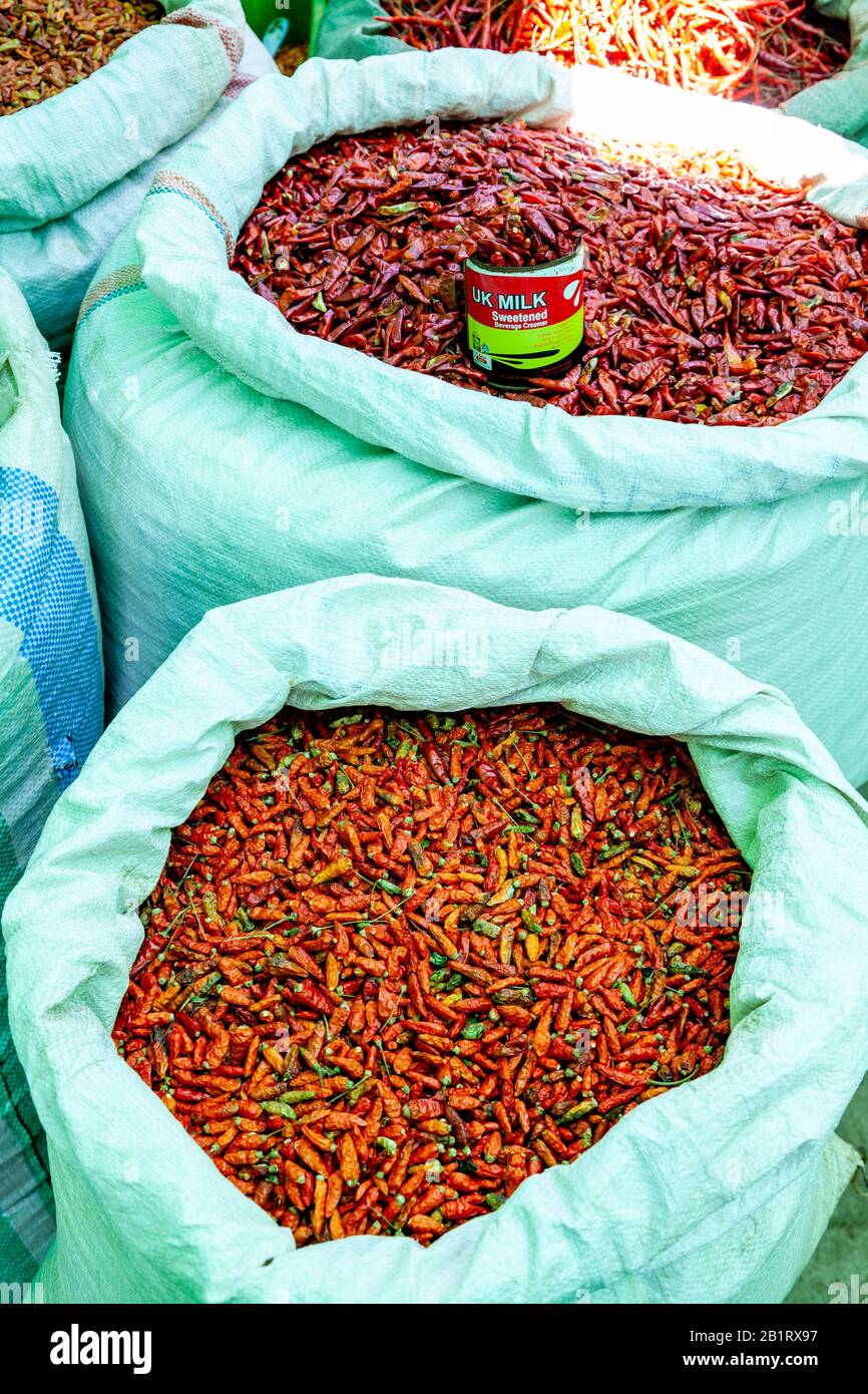 Sacks of chillis hi-res stock photography and images - Alamy