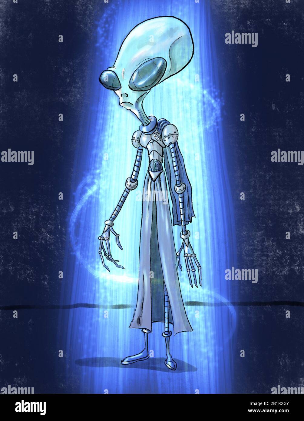 space alien illustration Stock Photo - Alamy