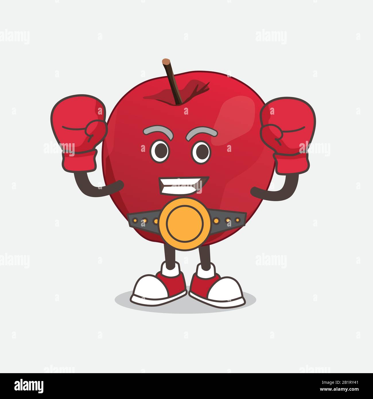 Apple cartoon mascot character vector Stock Vector Image & Art - Alamy