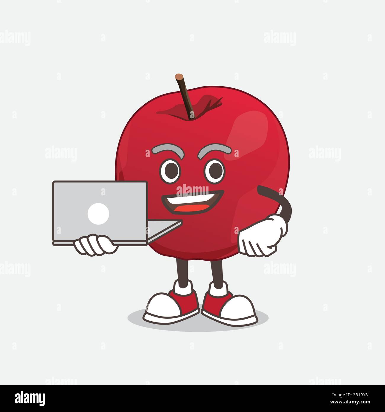Apple cartoon mascot character vector Stock Vector Image & Art - Alamy