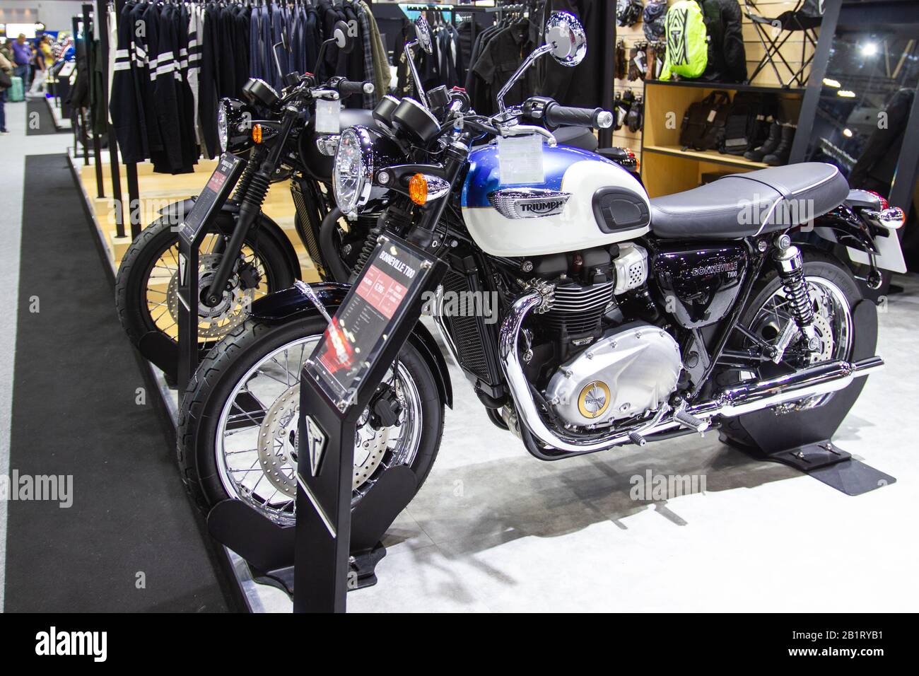 Bangkok Thailand - December 7, 2019: Triumph Motorcycle shows new ...