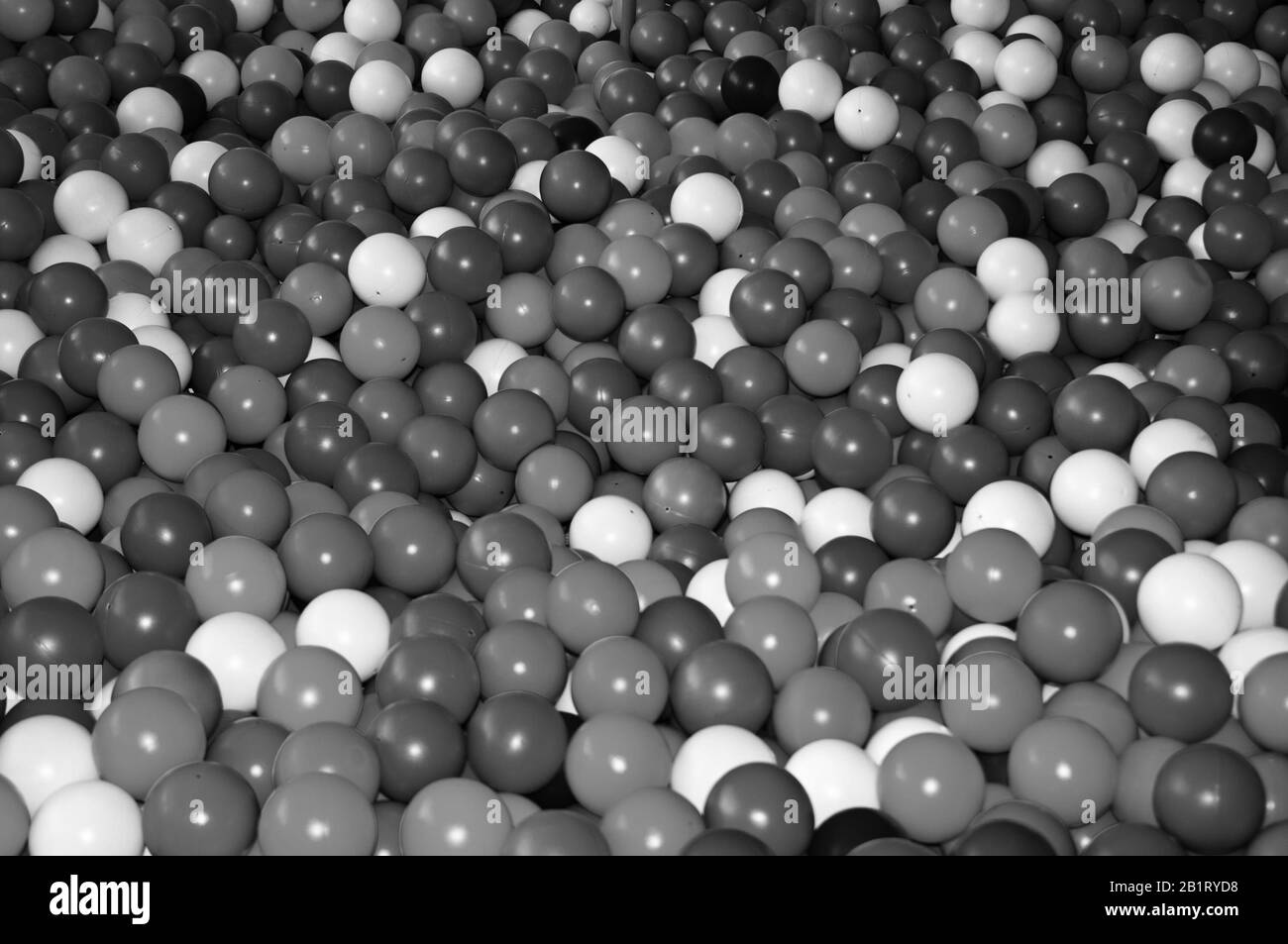 Black grey white balls for dry massage. Black-and-white photo Stock ...