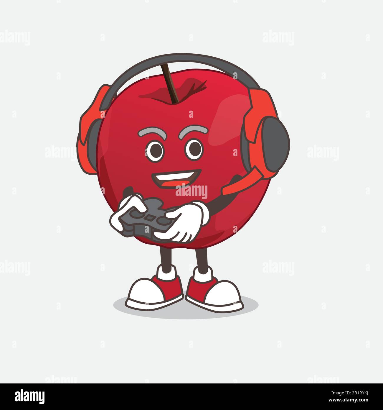 Apple cartoon mascot character vector Stock Vector Image & Art - Alamy
