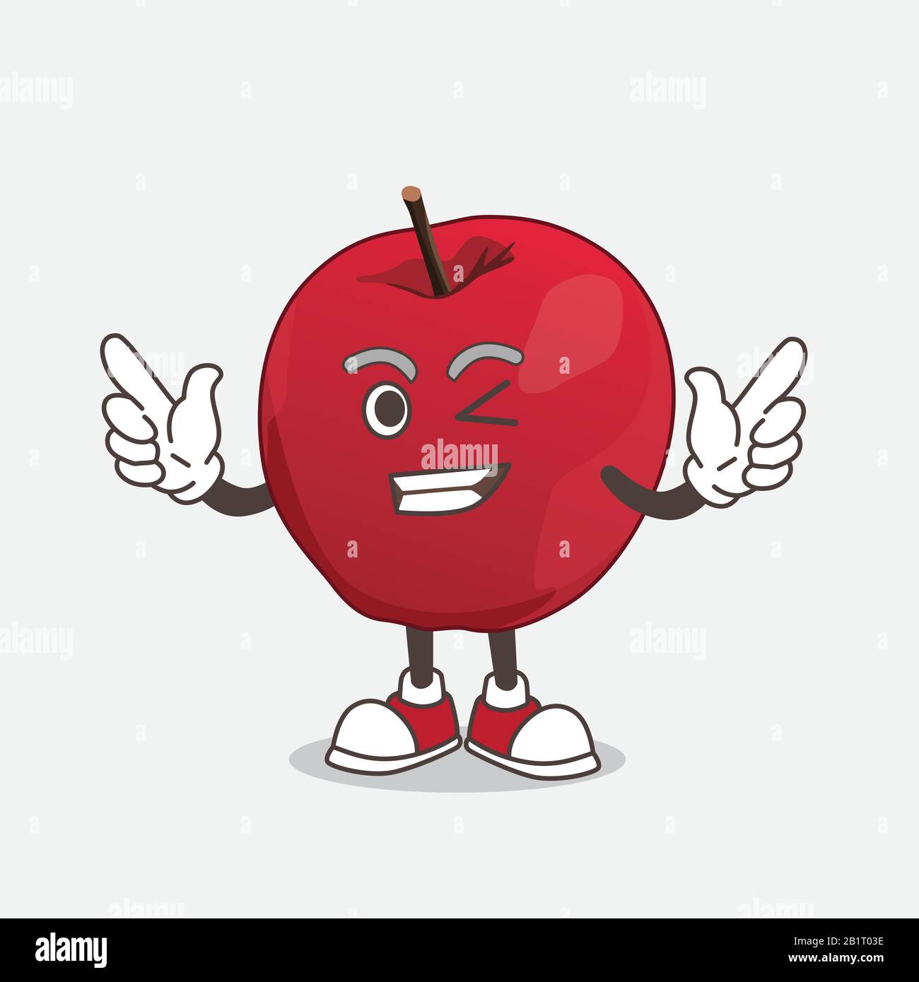 Apple cartoon mascot character vector Stock Vector Image & Art - Alamy