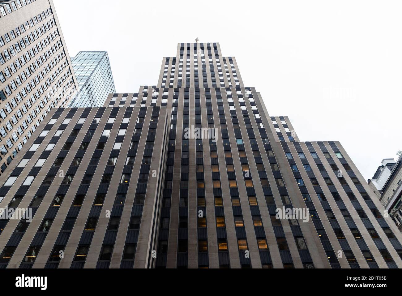 Low angle shot of modern skyscrapers in Manhattan, New York City, USA ...