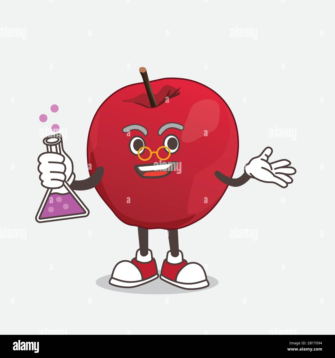 Apple cartoon mascot character vector Stock Vector Image & Art - Alamy