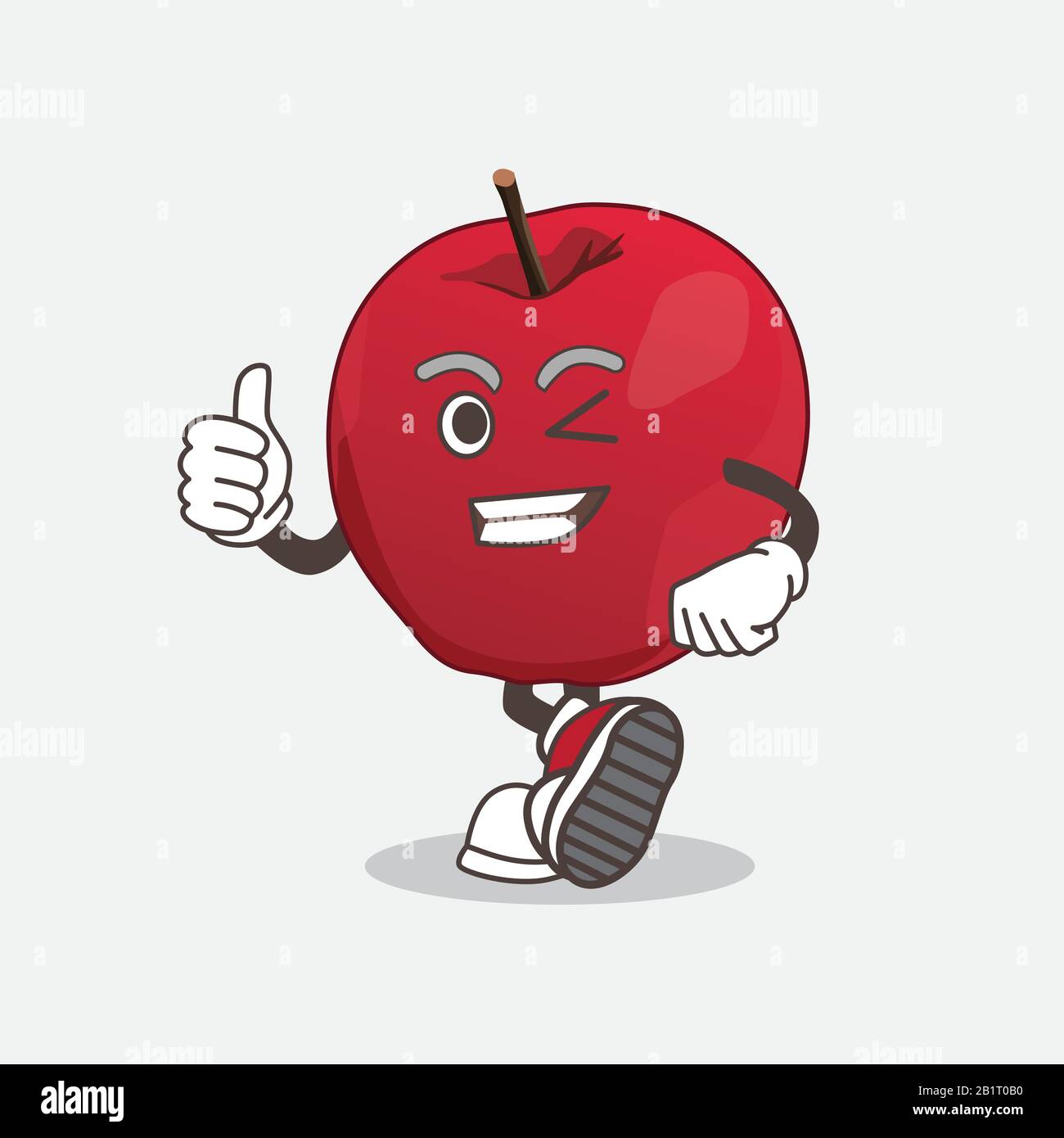 Apple cartoon mascot character vector Stock Vector Image & Art - Alamy