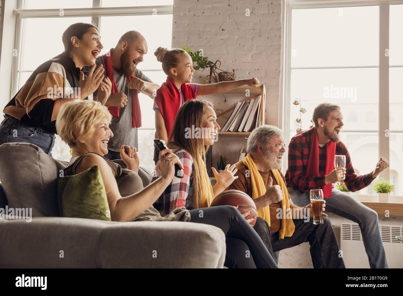 People Watching Basketball On Tv