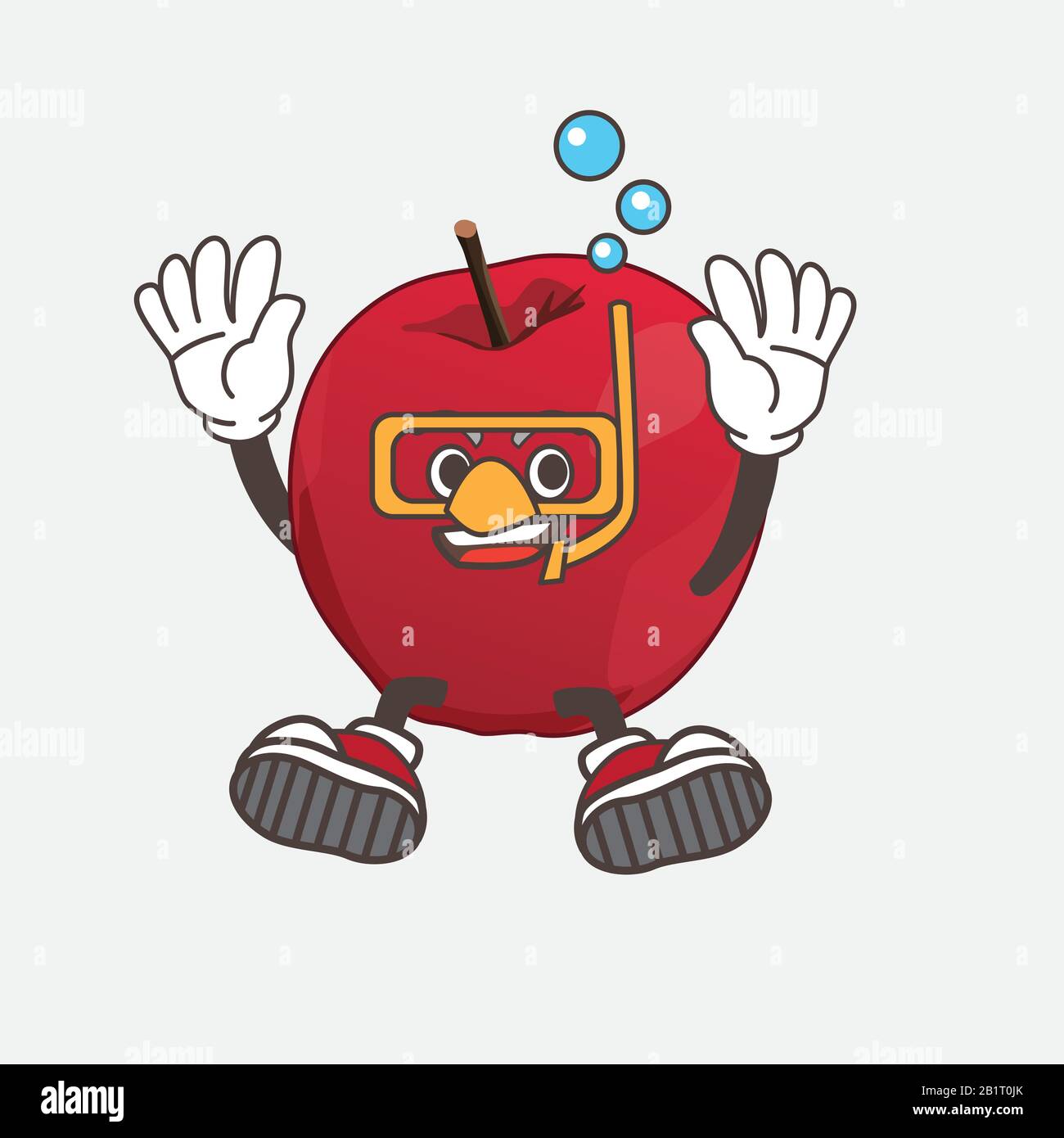 Apple cartoon mascot character vector Stock Vector Image & Art - Alamy
