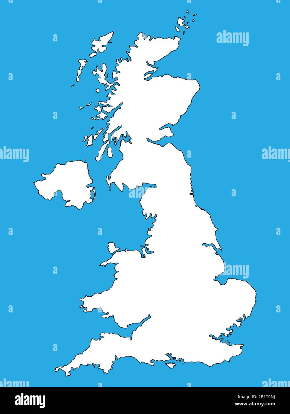 United Kingdom Map black outline vector Stock Vector Image & Art - Alamy