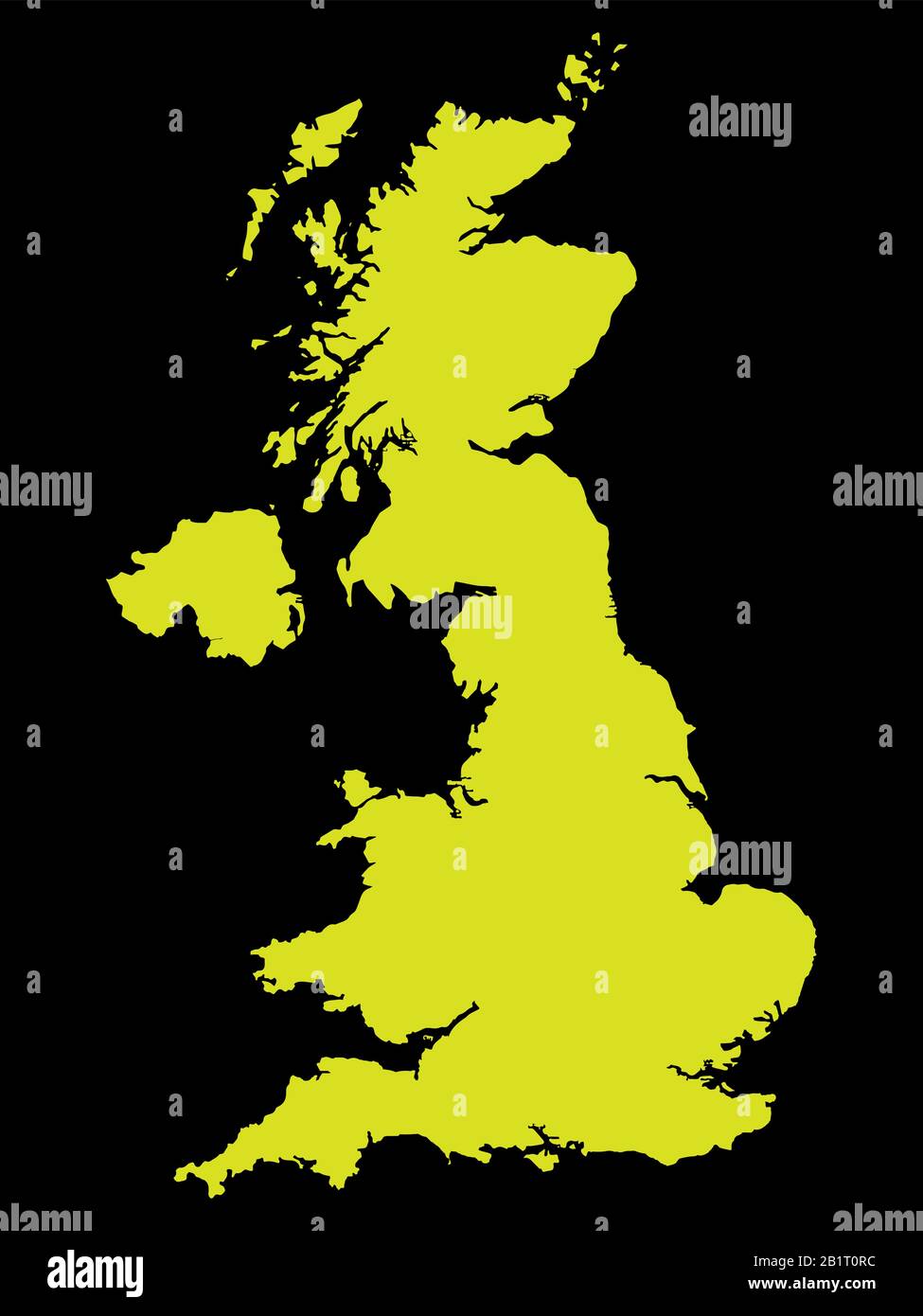 Uk map outline black hi-res stock photography and images - Alamy
