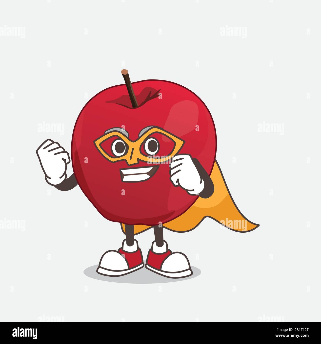 Apple cartoon mascot character vector Stock Vector Image & Art - Alamy