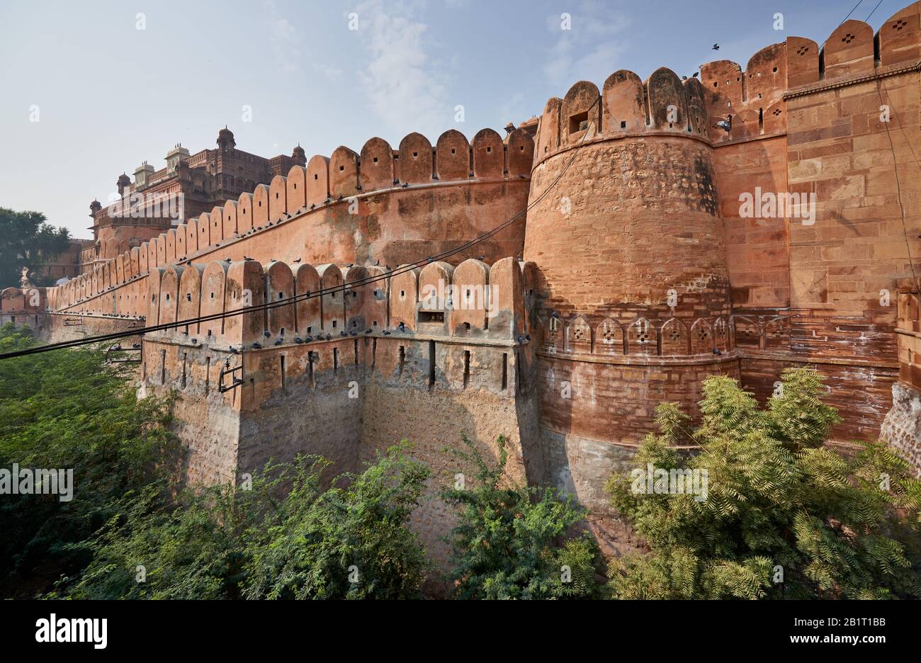 rampart of Junagarh Fort, Bikaner, Rajasthan, India Stock Photo - Alamy