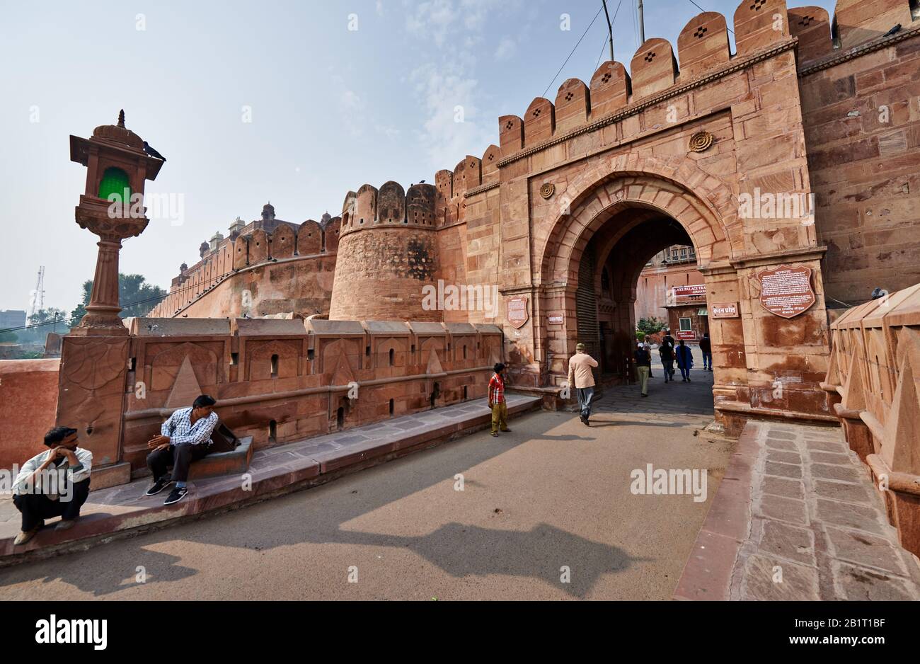 rampart of Junagarh Fort, Bikaner, Rajasthan, India Stock Photo - Alamy
