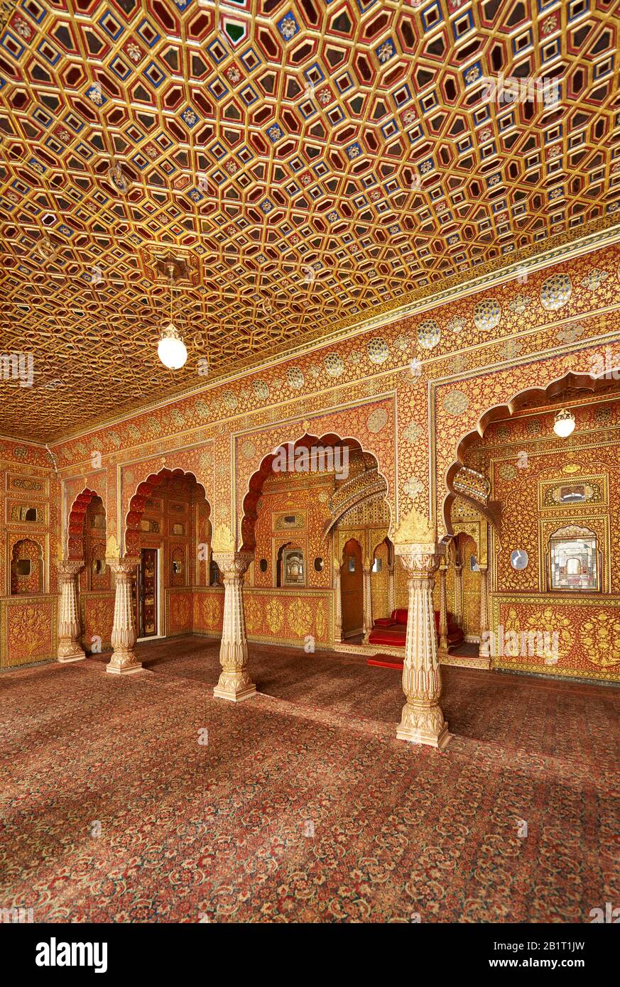 Karan Mahal, public audience hall, emperor throne, Exquisite glass ...