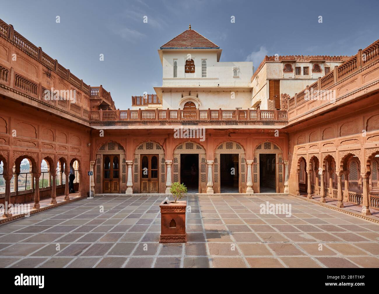 inner courtyard inside Junagarh Fort, Bikaner, Rajasthan, India Stock ...