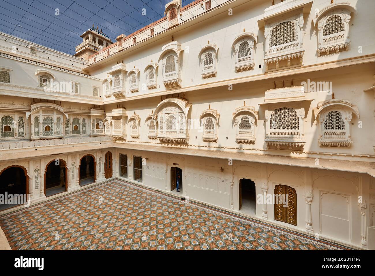 inner courtyard inside Junagarh Fort, Bikaner, Rajasthan, India Stock ...