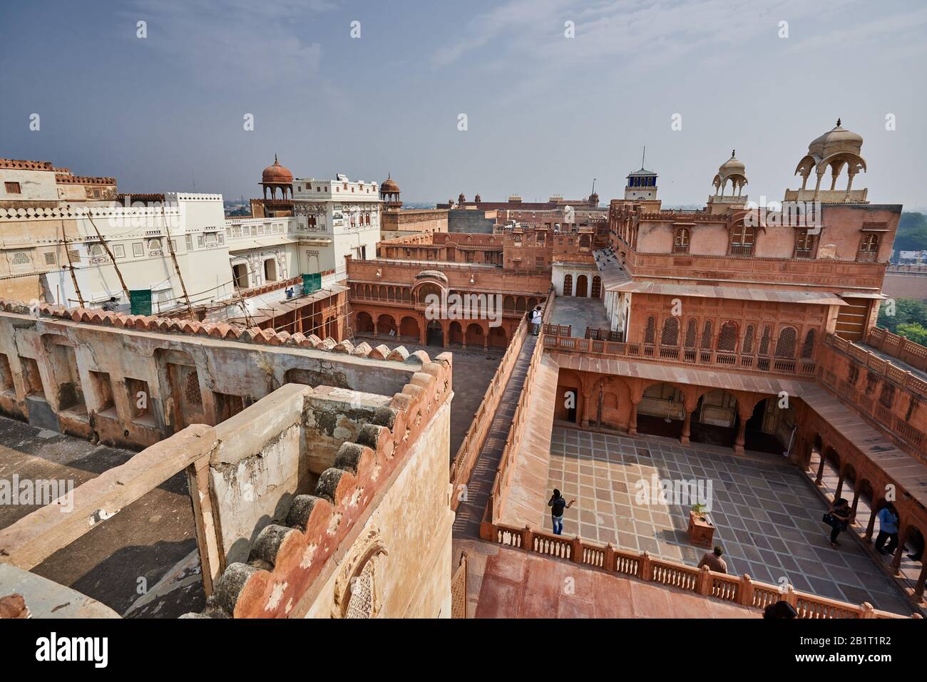 inner courtyard inside Junagarh Fort, Bikaner, Rajasthan, India Stock ...