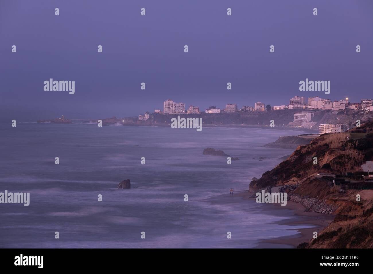 Biarritz coast and cliffs at the Basque Country Stock Photo - Alamy