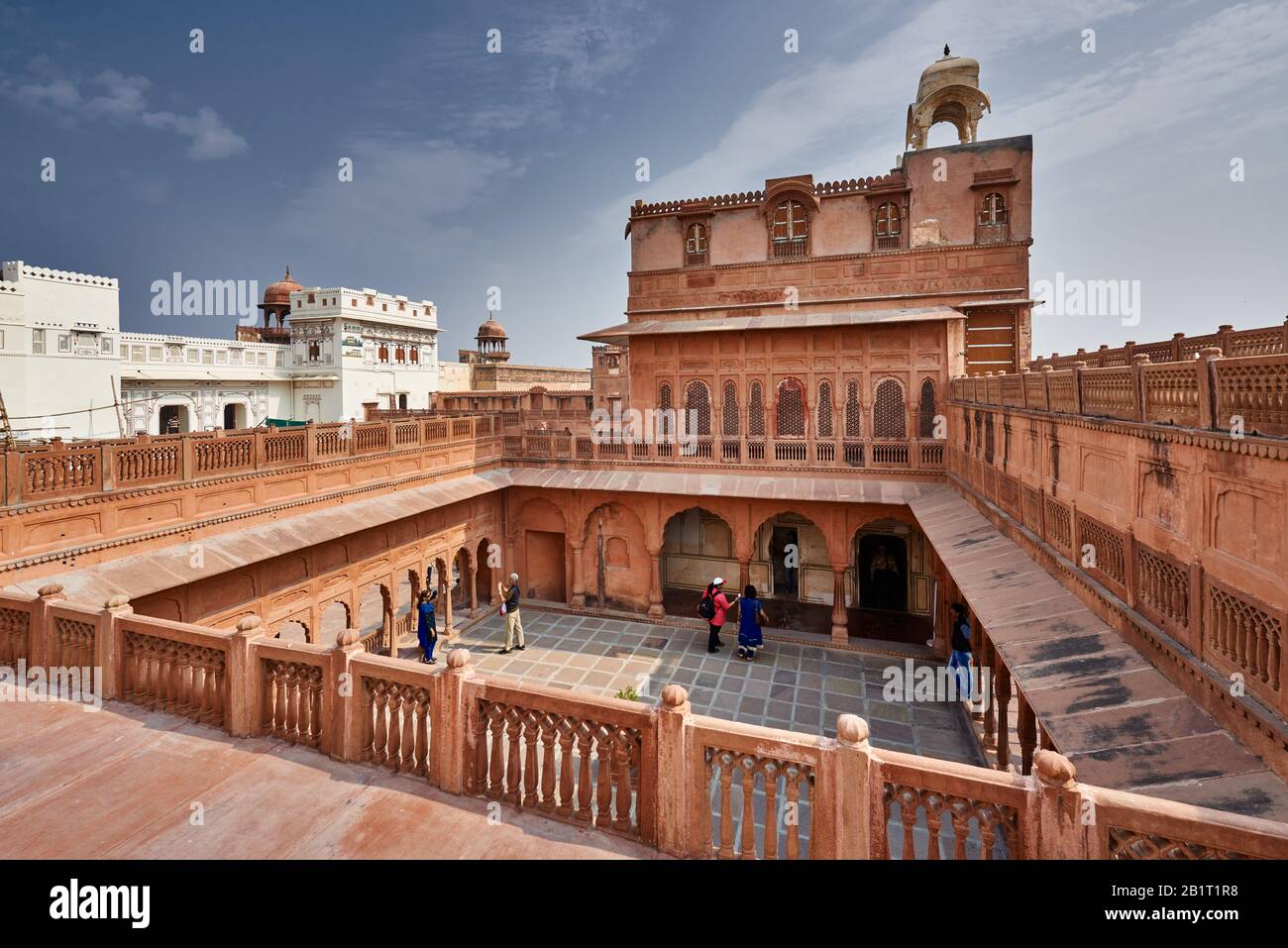 inner courtyard inside Junagarh Fort, Bikaner, Rajasthan, India Stock ...