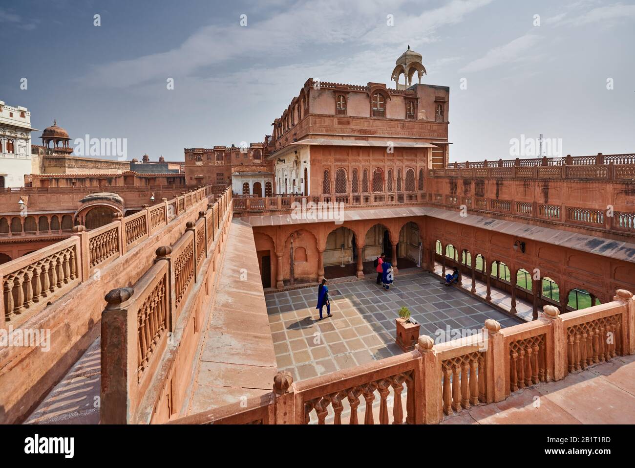 inner courtyard inside Junagarh Fort, Bikaner, Rajasthan, India Stock ...