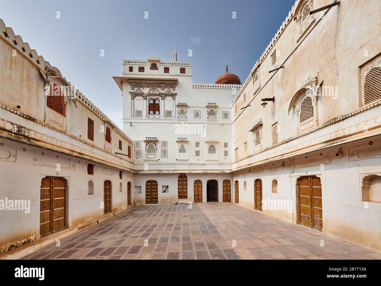 inner courtyard inside Junagarh Fort, Bikaner, Rajasthan, India Stock ...