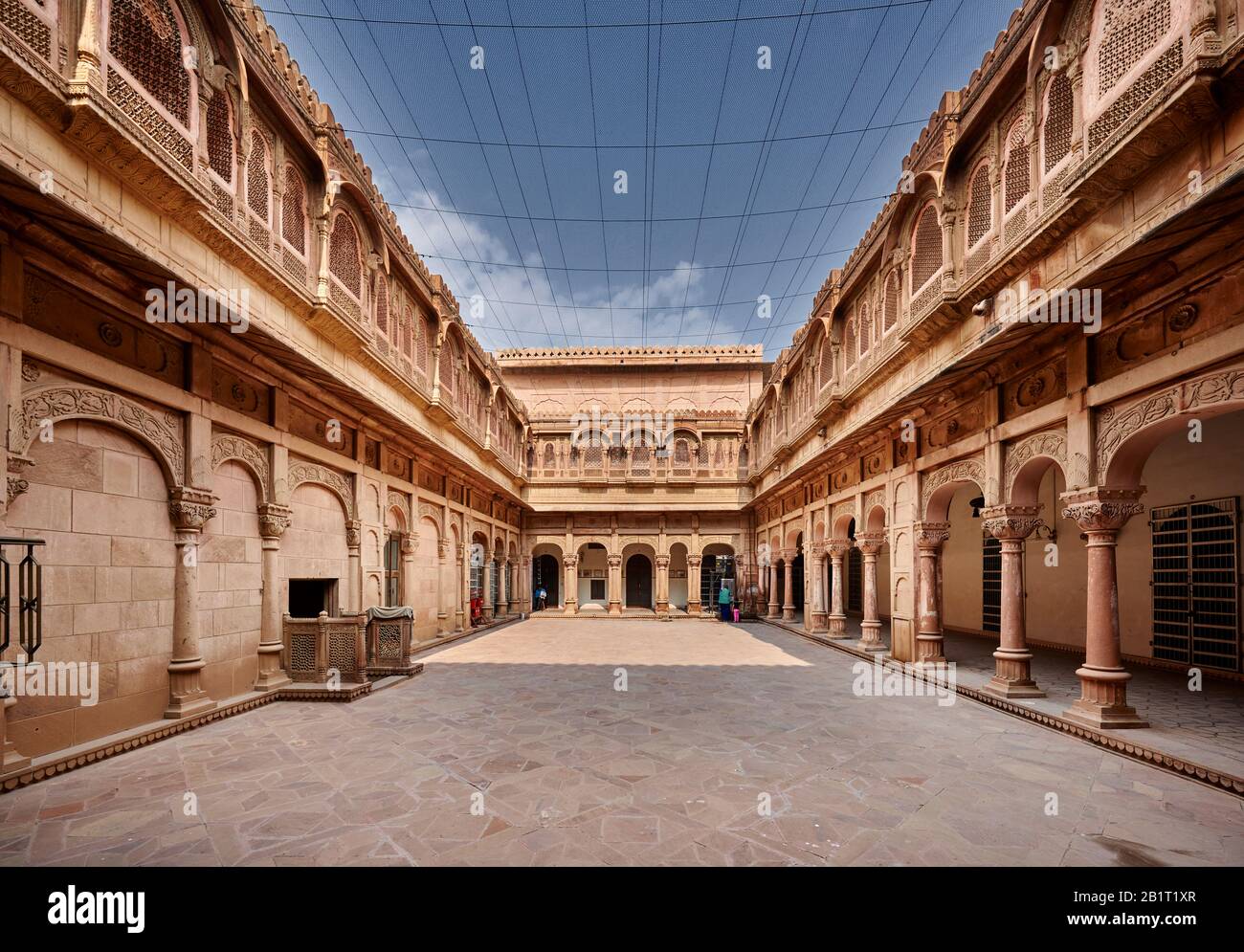inner courtyard inside Junagarh Fort, Bikaner, Rajasthan, India Stock ...