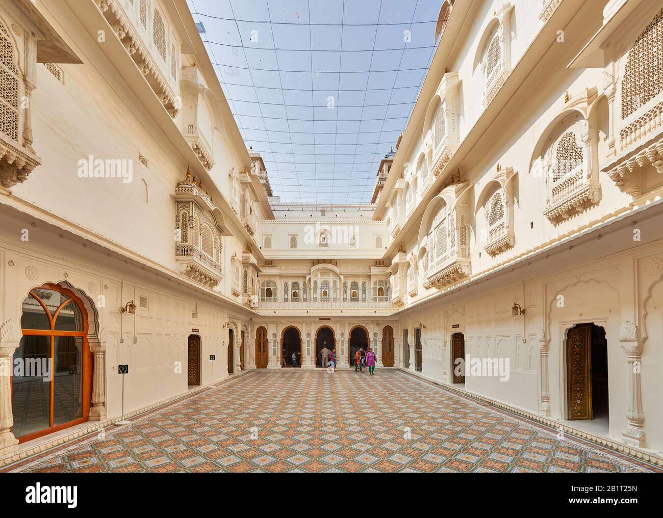 inner courtyard inside Junagarh Fort, Bikaner, Rajasthan, India Stock ...