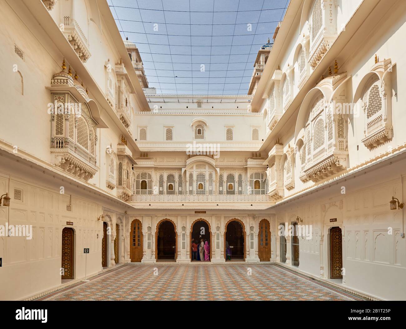 inner courtyard inside Junagarh Fort, Bikaner, Rajasthan, India Stock ...
