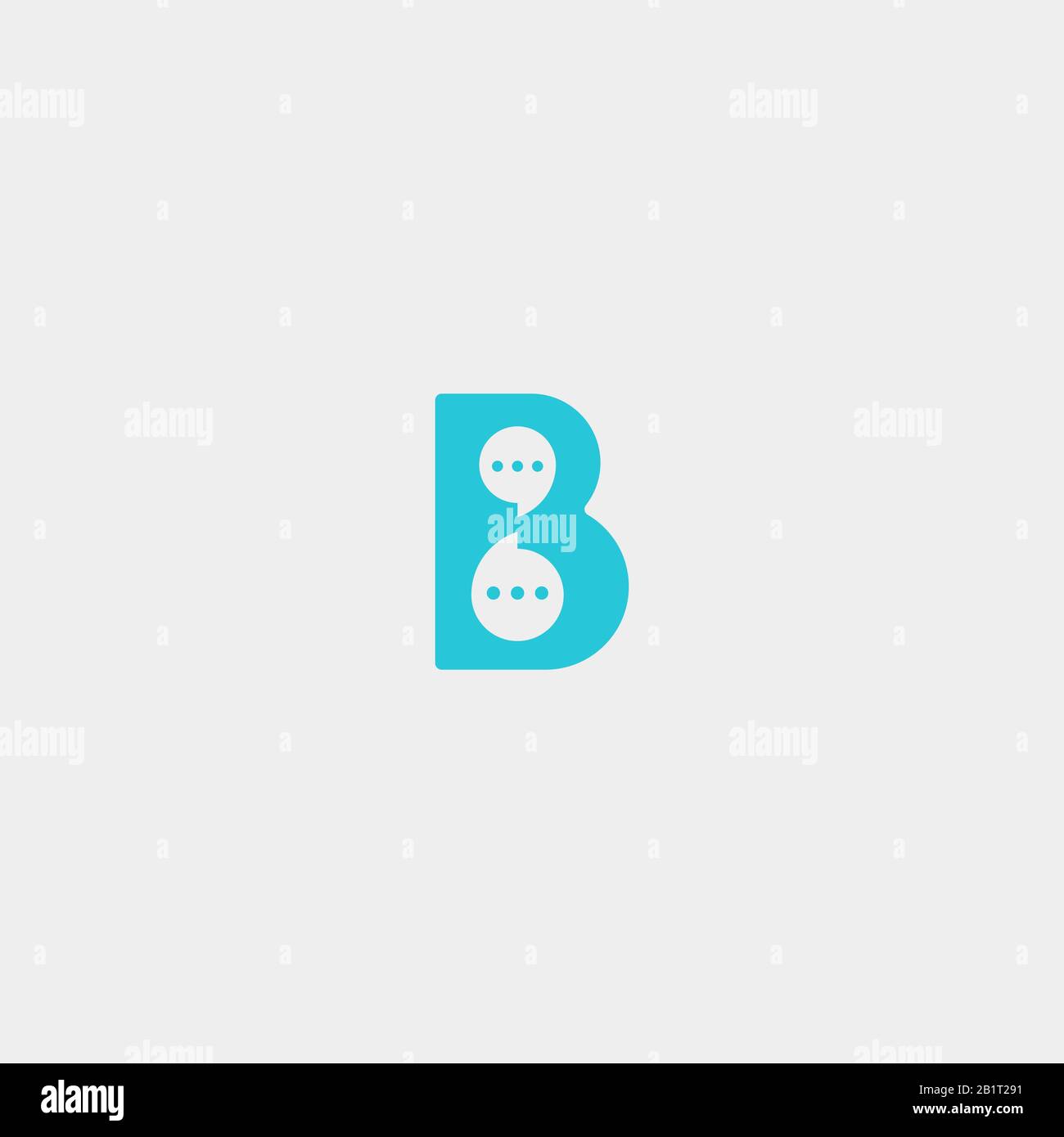 Letter B Chat Logo Design Template Vector illustration Stock Vector ...