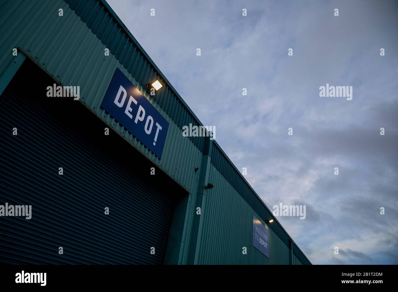External image of the Depot warehouse venue in Cardiff Stock Photo - Alamy