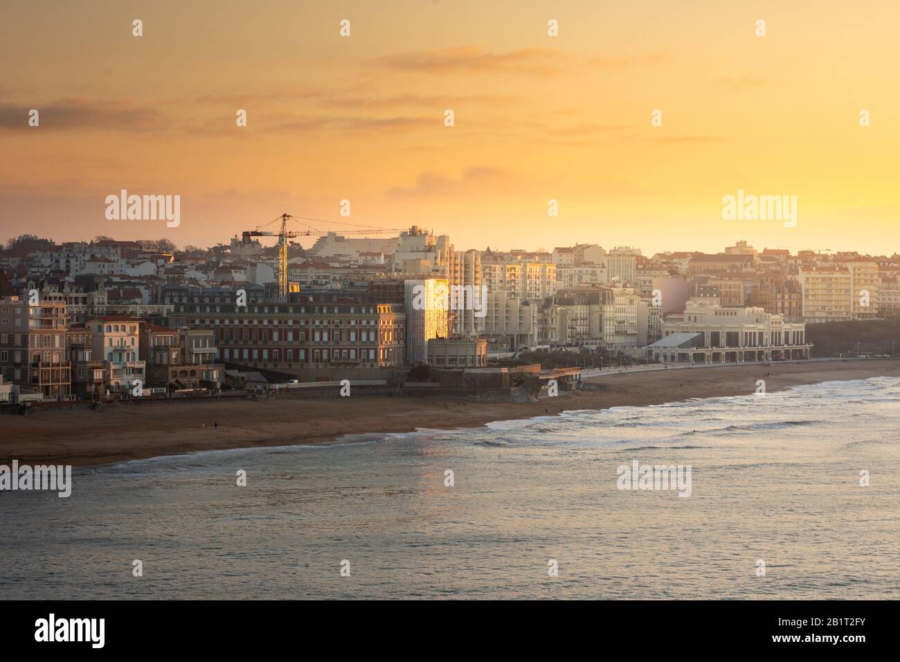 City of Biarritz with its beautiful coast, at the North Basque Country ...