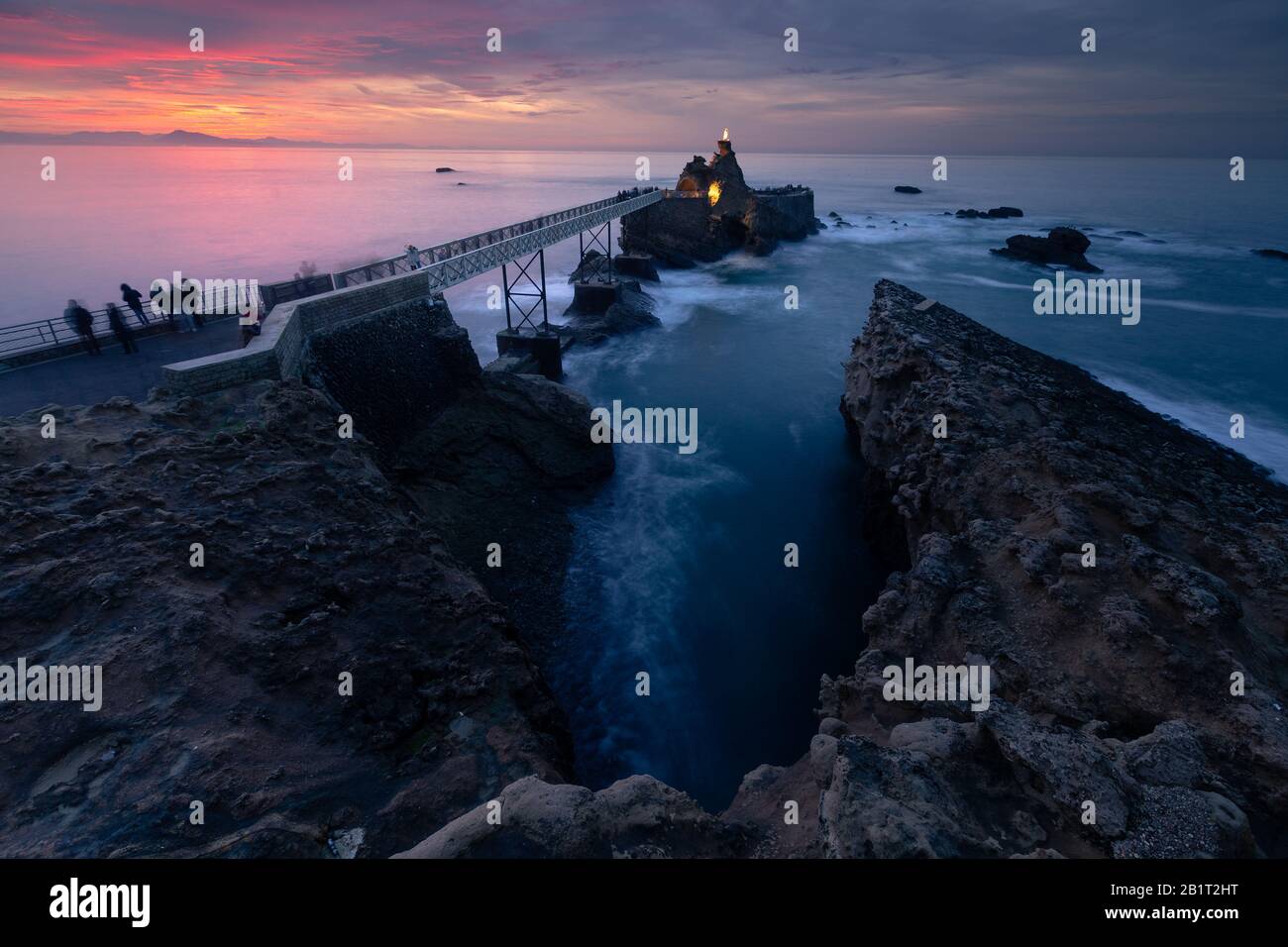 City of Biarritz with its beautiful coast, at the North Basque Country ...