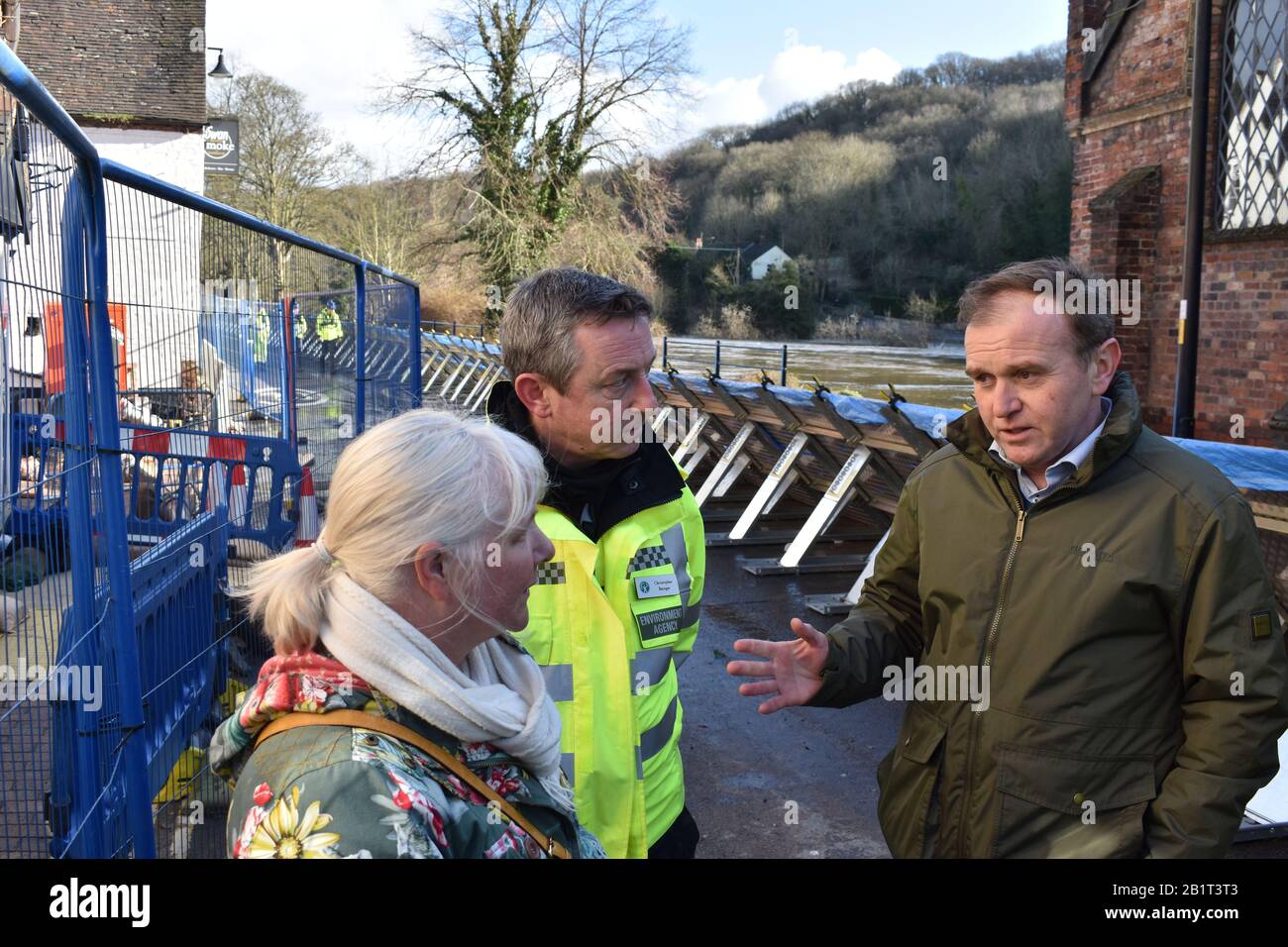 Environment Secretary George Eustice speaking with Environment Agency ...