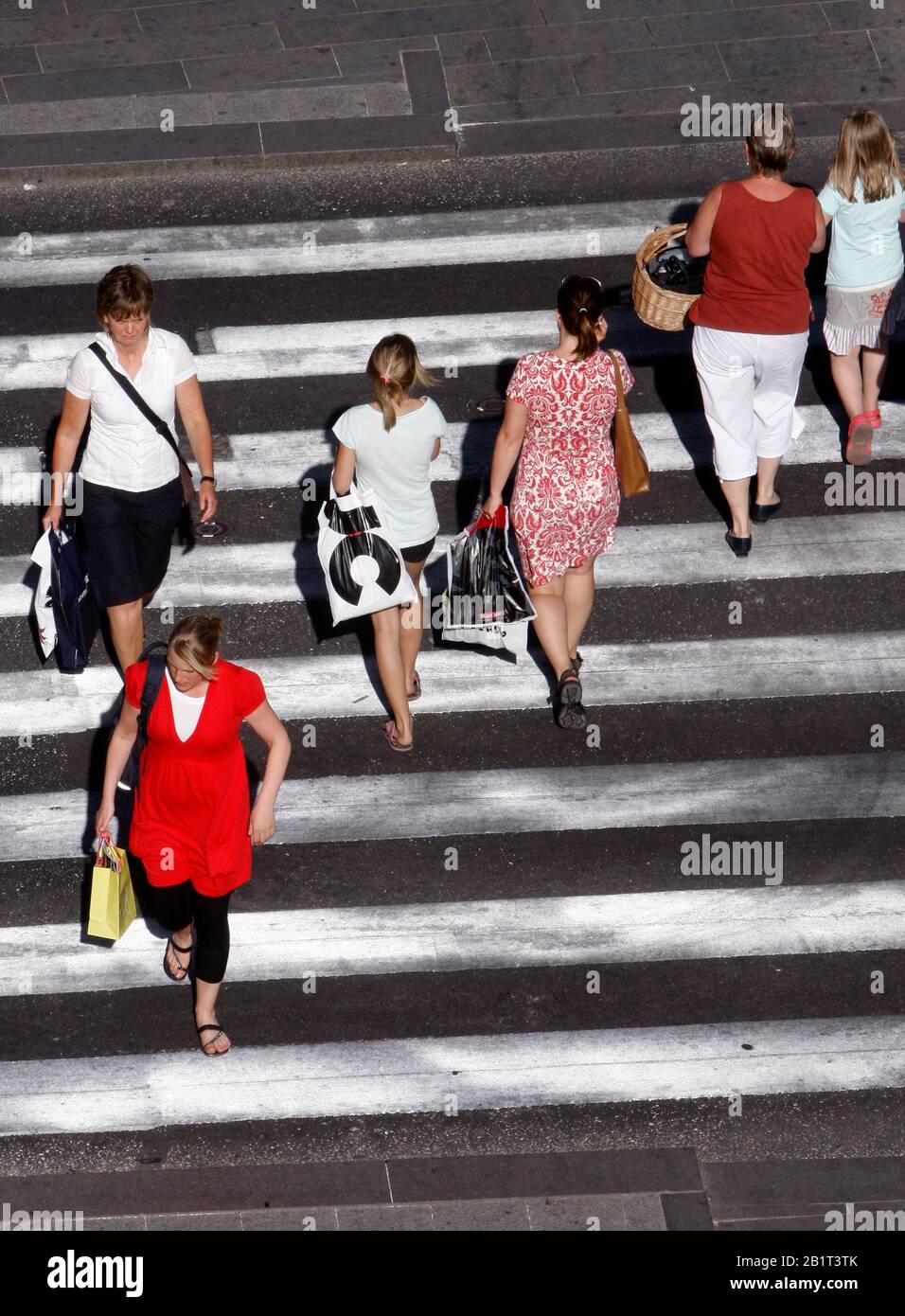 People, or pedestrians, crossing a pedestrian crossing. Photo Jeppe ...