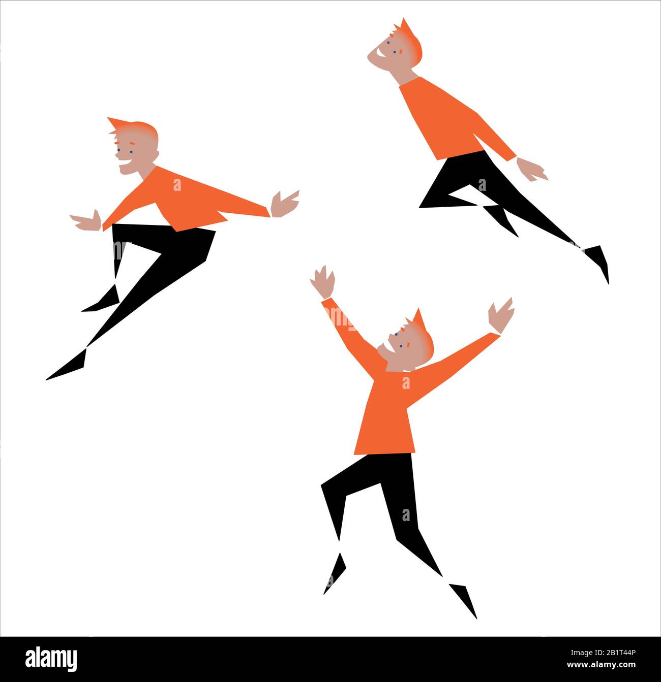 Cartoon Jumping Man High Resolution Stock Photography and Images - Alamy