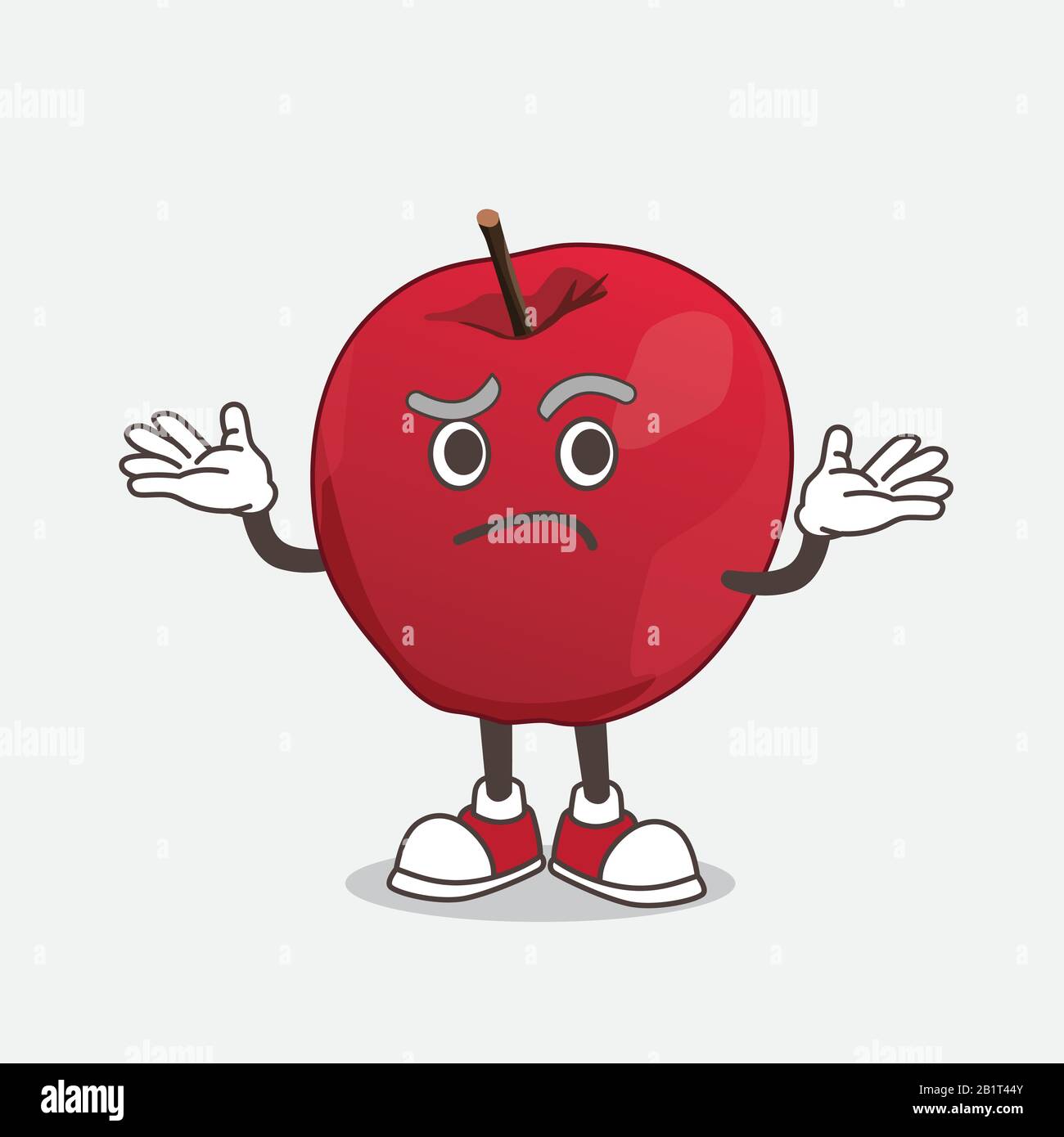 Apple cartoon mascot character vector Stock Vector Image & Art - Alamy