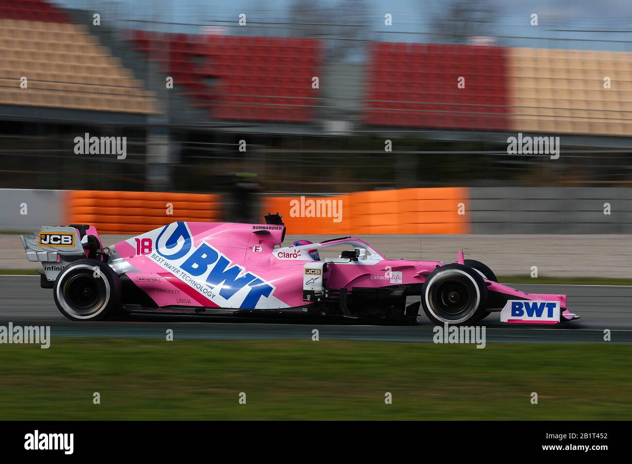 Barcelona. Spain. 27th February 2020. Formula 1 Pre-Season test. Lance ...