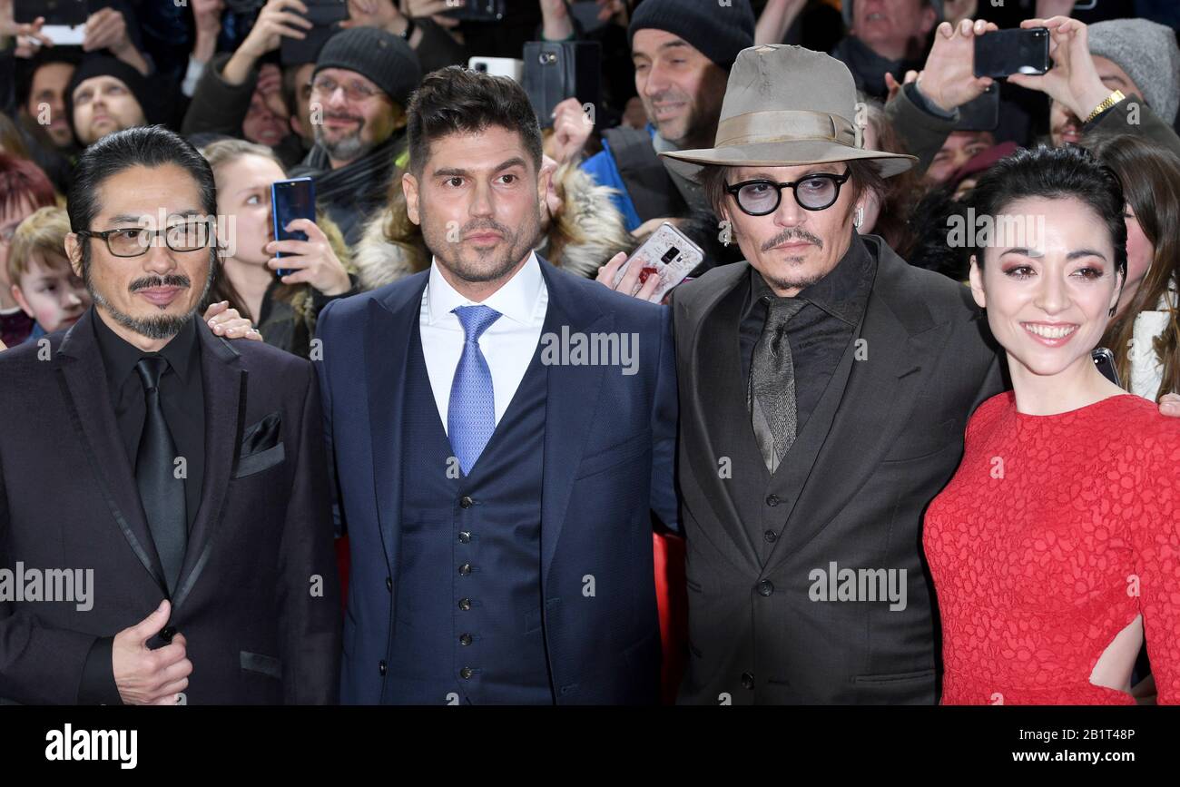 Hiroyuki Sanada, Andrew Levitas, Johnny Depp & Minami attend the ...