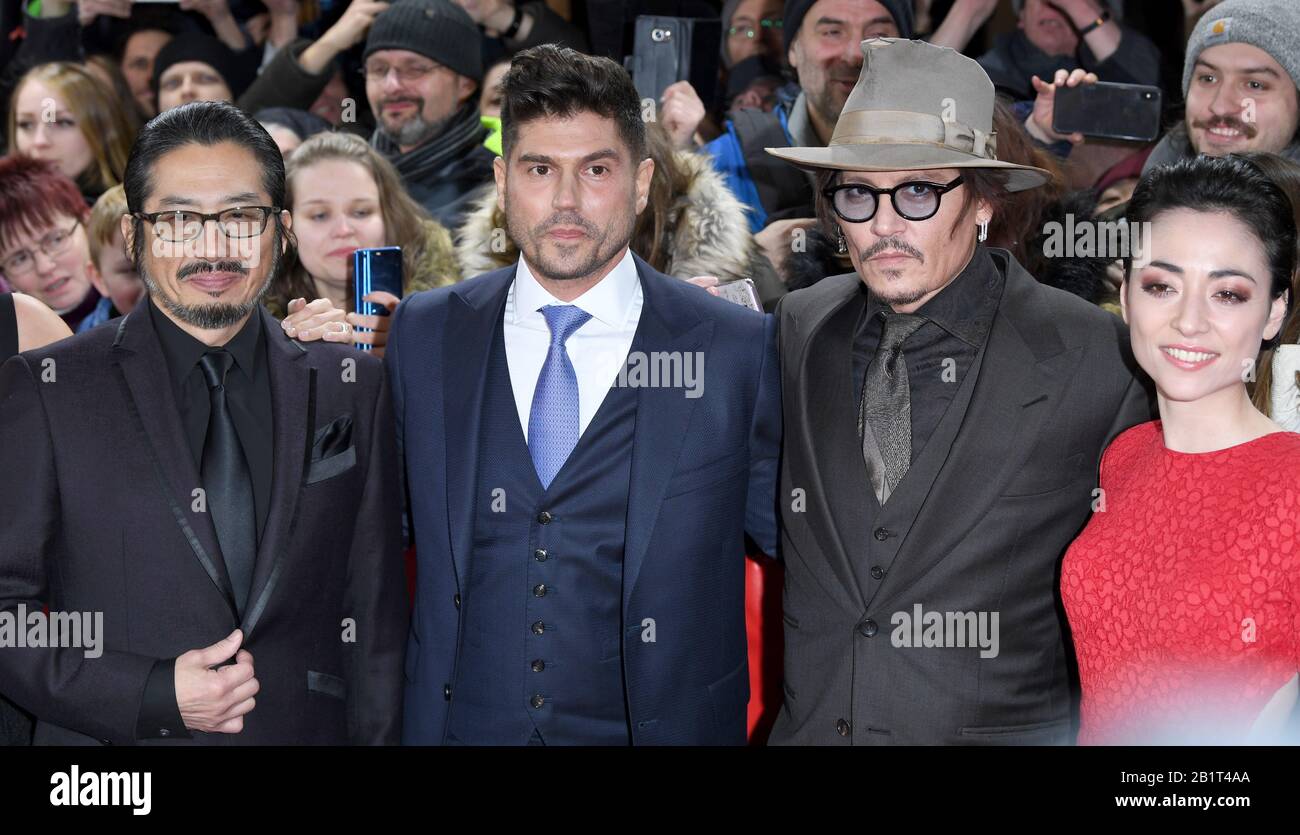 Hiroyuki Sanada, Andrew Levitas, Johnny Depp & Minami attend the ...